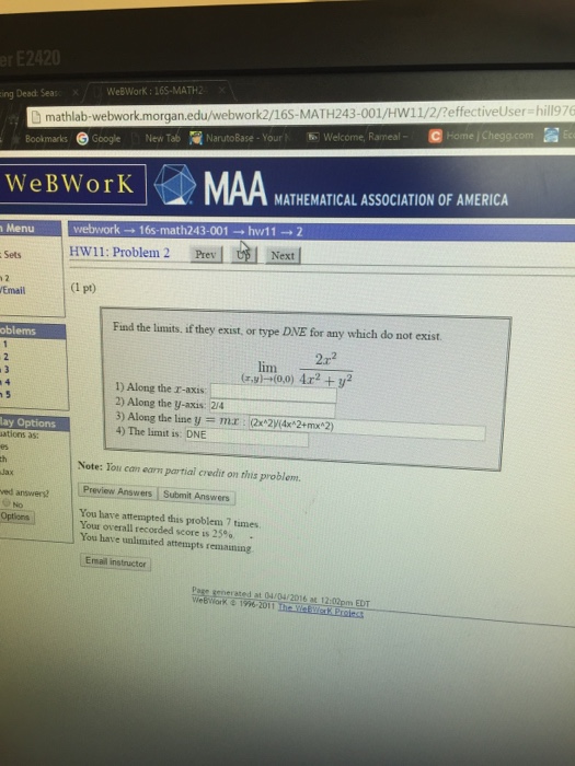 Solved Find the limits if they exist or type DNE for any | Chegg.com