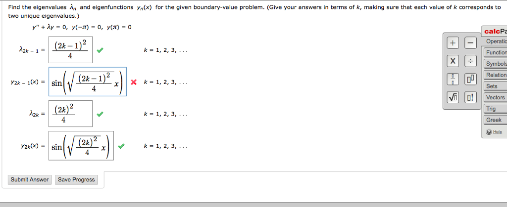 Solved Find the eigenvalues lambda_n and eigenfunctions y_n | Chegg.com