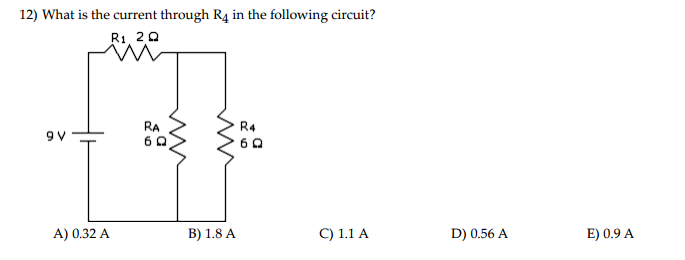 Solved What is the current through R4 in the following | Chegg.com