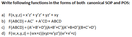 Solved Write following functions in the forms of both | Chegg.com