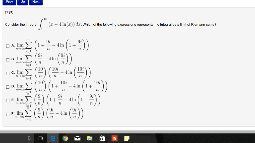 Solved Consider the integral integral^10_1 (x - 4 ln (x)) | Chegg.com Solved Consider the integral integral^10_1 (x - 4 ln (x)) | Chegg.com