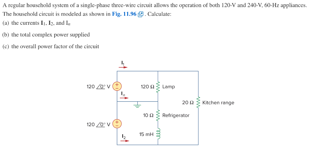 Solved A regular household system of a single-phase | Chegg.com