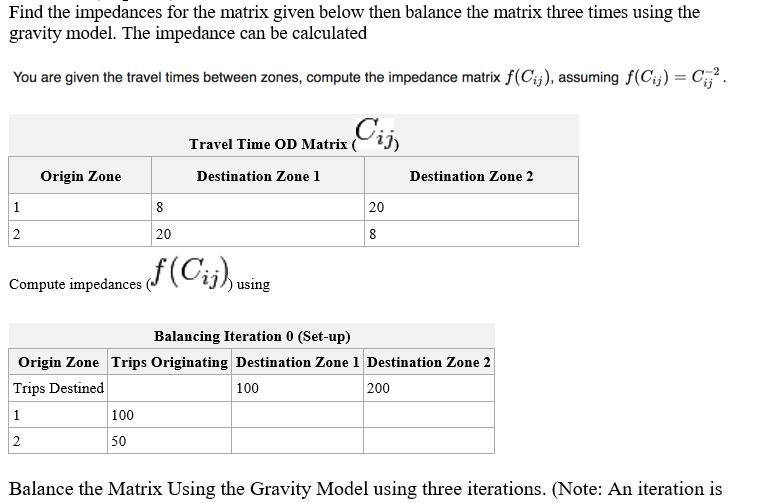 Find the impedances for the matrix given below then | Chegg.com