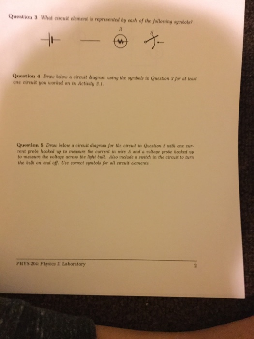 Solved What circuit element is represented by each of the | Chegg.com