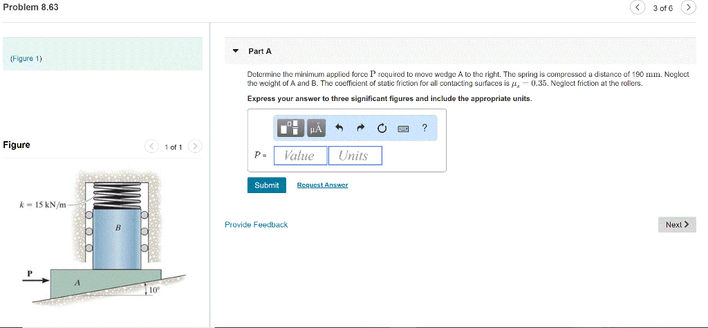 Solved Problem 8 63 Part A Figure 1 Determine The Minimum