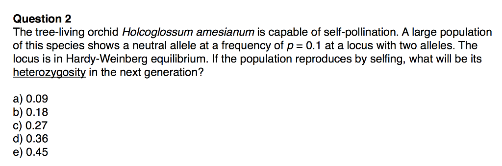 Solved Question 2 The tree-living orchid Holcoglossum | Chegg.com