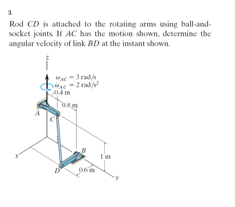 Solved Rod CD is attached to the rotating arms using | Chegg.com