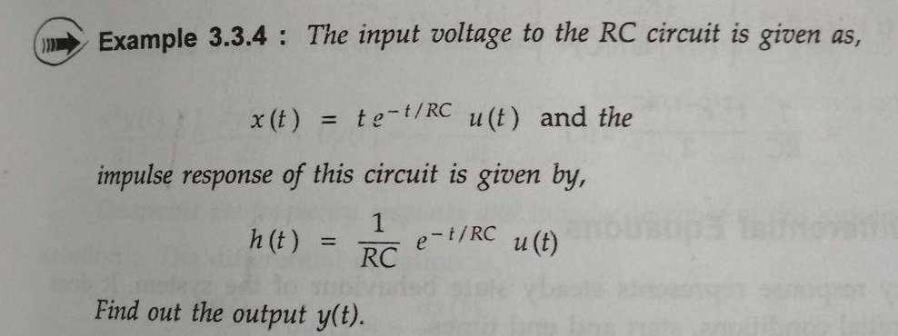 Solved Example 3.3.4: The input voltage to the RC circuit is | Chegg.com
