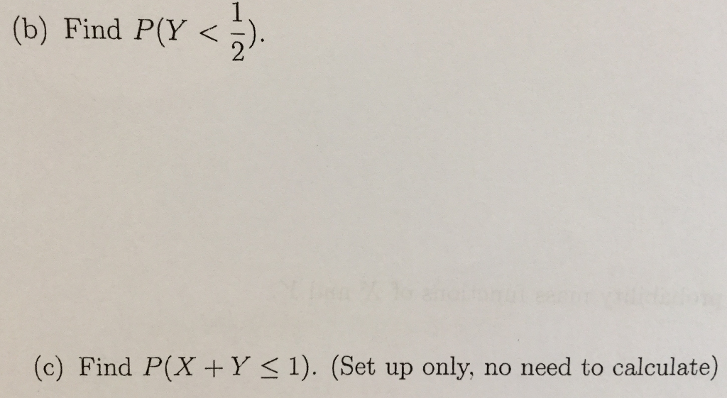 Solved 2 Given The Joint Density Function Fxyxy 10