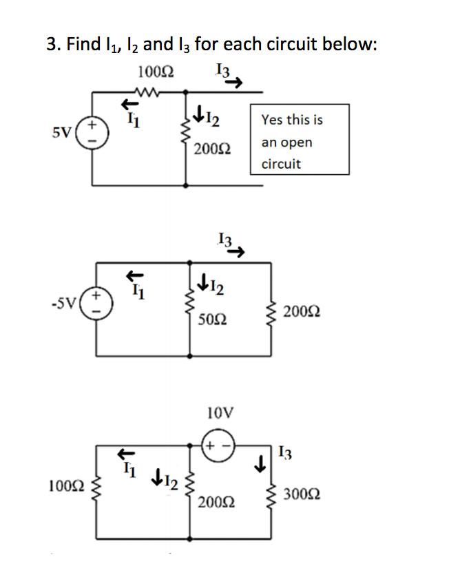 Solved Find l_1, l_2 and l_3 for each circuit below: | Chegg.com