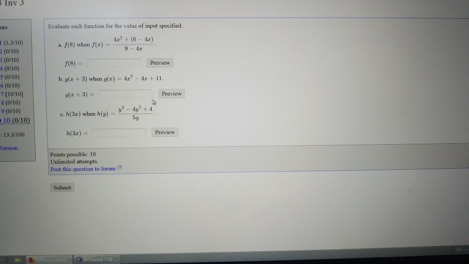 Solved score in gradebook: [-] 3.3 out of10 Reattempt this | Chegg.com