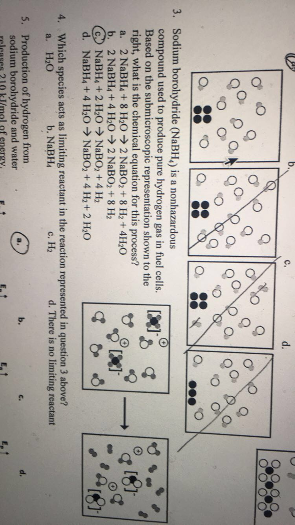Solved d. 3. Sodium borohydride (NaBH) is a nonhazardous | Chegg.com