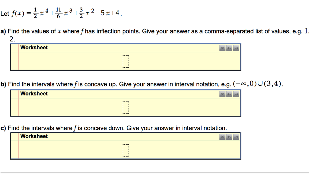 Solved a) Find the values of x where fhas inflection points. | Chegg.com