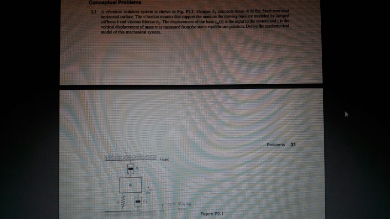 Solved A vibration isolation system is shown in Fig. P2.1. | Chegg.com
