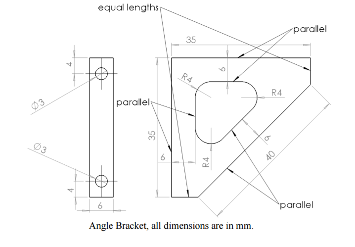 An angle bracket (shown below) is manufactured from | Chegg.com