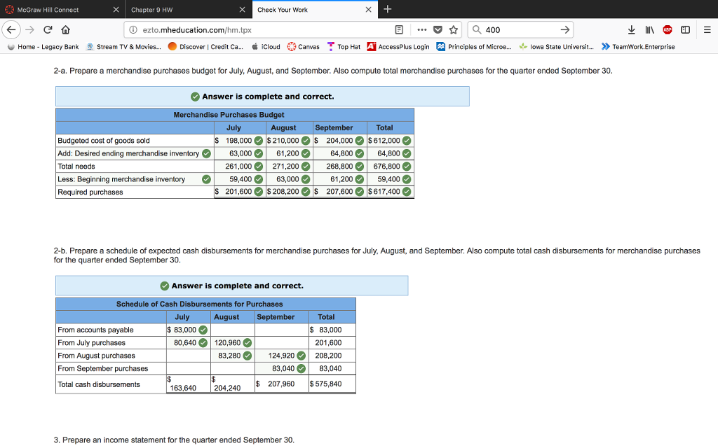 Solved 3. Prepare an income statement for the quarter ended | Chegg.com