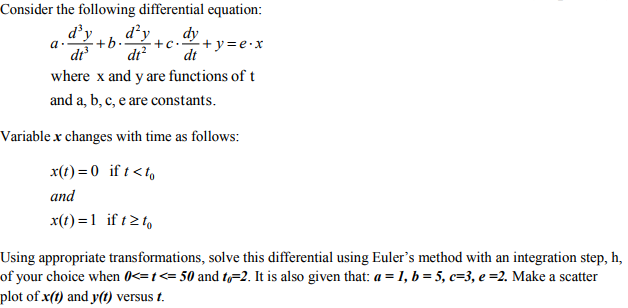 Solved Consider the following differential equation dt where | Chegg.com