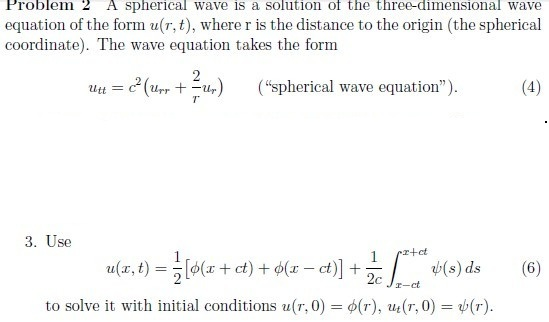 Solved A spherical wave is a solution of the | Chegg.com