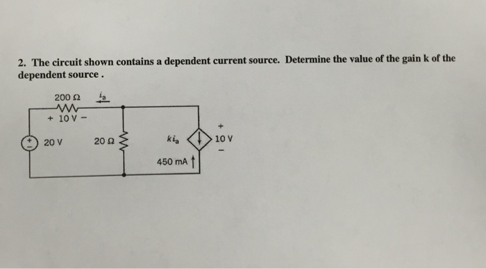 Solved The circuit shown contains a dependent current | Chegg.com