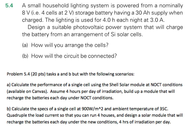 Solved Typical data at Nominal Operating Cell Temperature | Chegg.com