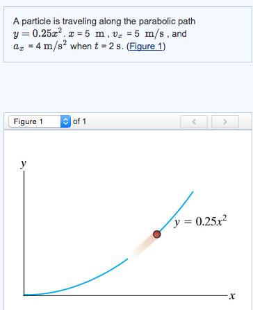 Solved A particle is traveling along the parabolic path y = | Chegg.com