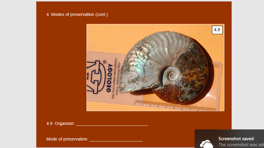 (Solved) - dentify the Modes of Preservation and the Organism ...