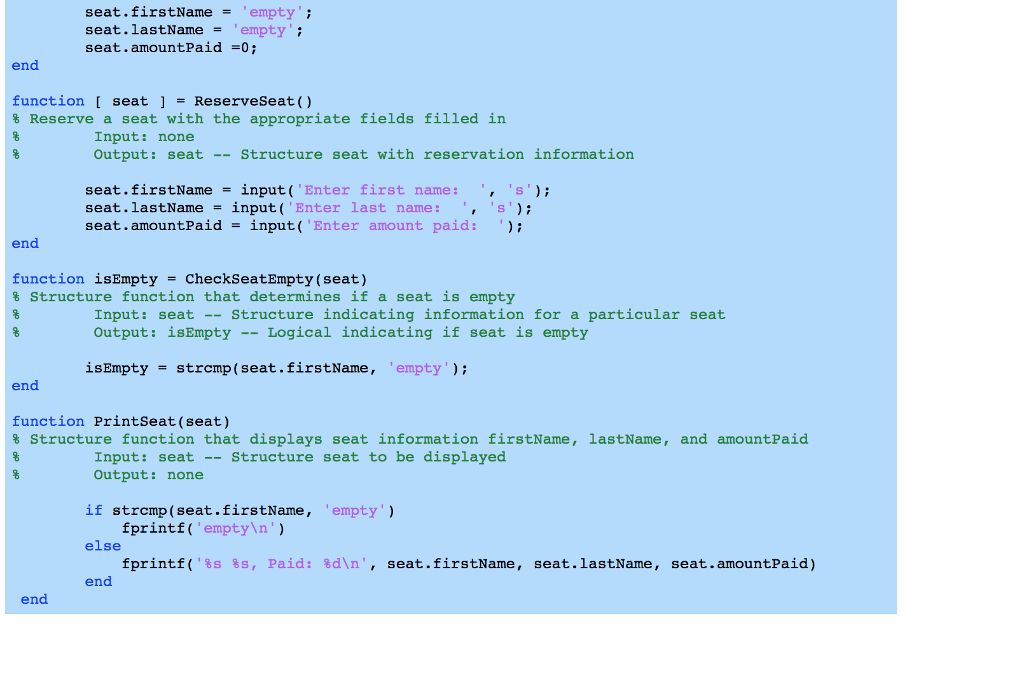 Solved 14.8 Structure example: Seat reservation system A | Chegg.com