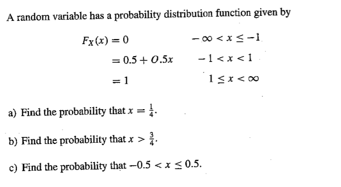 Solved A random variable has a probability distribution | Chegg.com