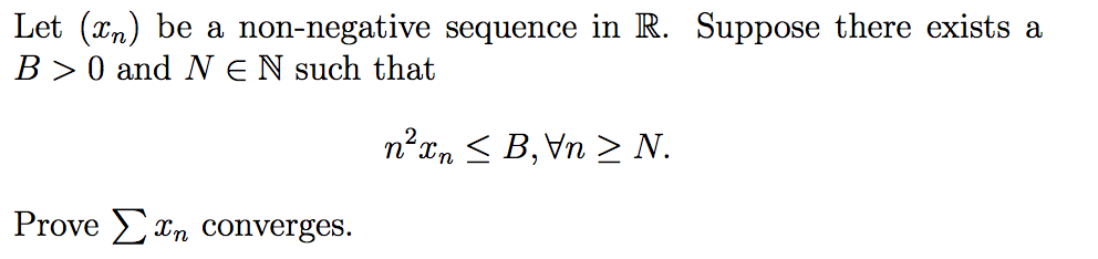 Solved Let (x_n) be a non-negative sequence in R. Suppose | Chegg.com