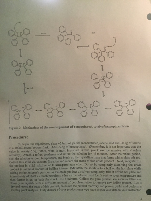 Solved Synthesis of Benzopinacolone Purpose of the | Chegg.com