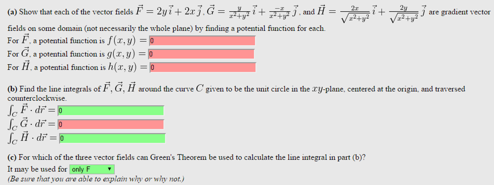 Solved Show that each of the vector fields F = 2 yi+ 2x j. G | Chegg.com