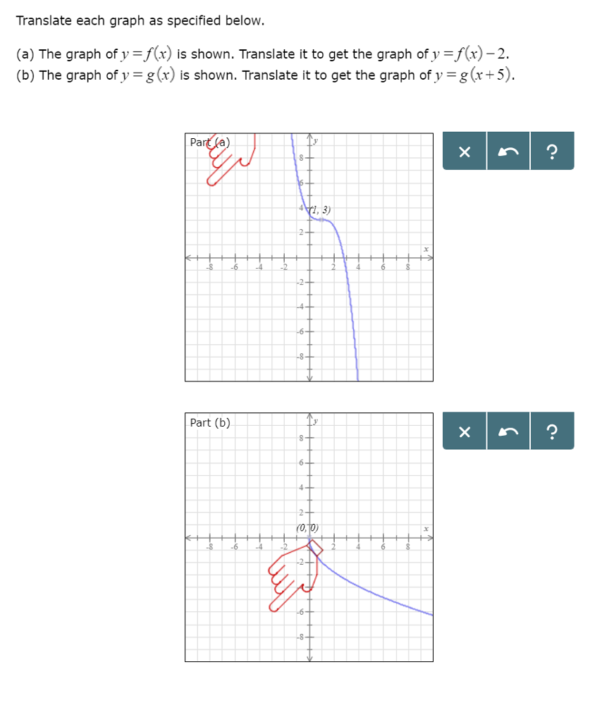 Solved Translate each graph as specified below. (a) The | Chegg.com