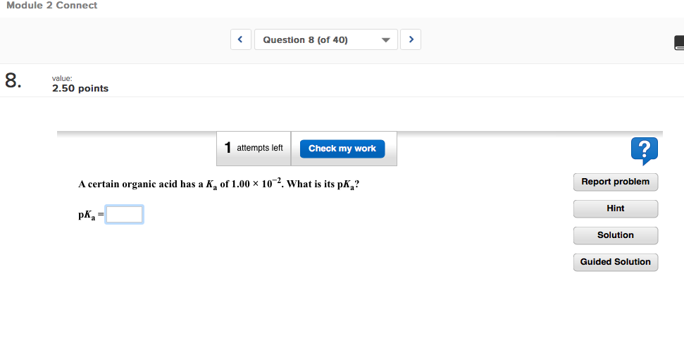 Solved Module 2 Connect Question 8(of 40) 8 2.50 points | Chegg.com