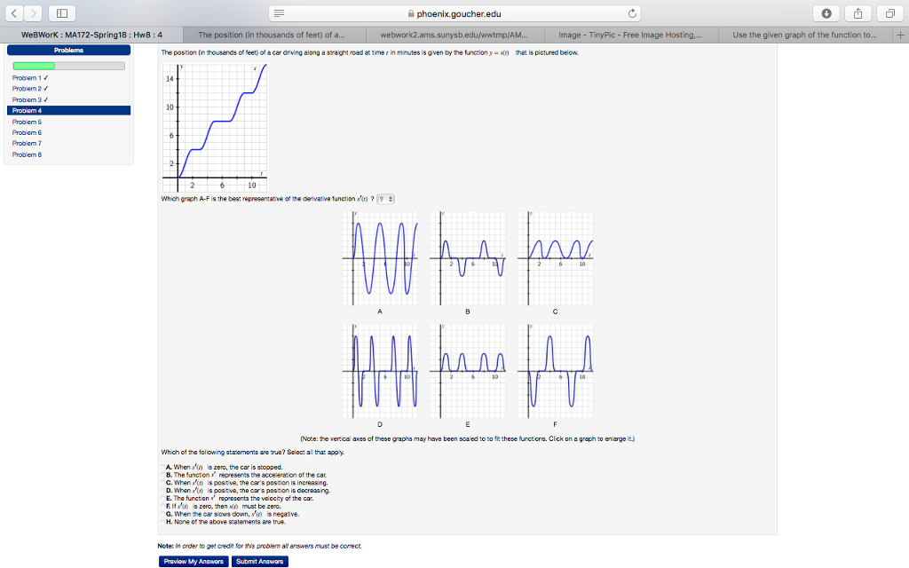 Solved o da 0 A phoenix.goucher.edu WeBWork: | Chegg.com