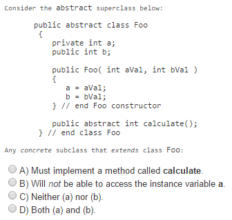 Solved Consider the classes below, declared in the same | Chegg.com