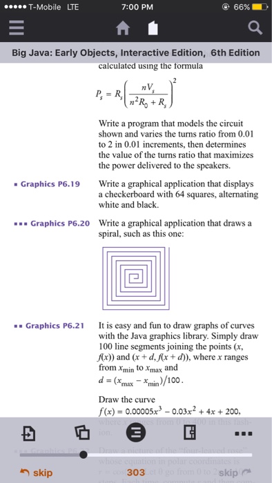 Solved Complete Graphics P6.20 Your starting point should | Chegg.com
