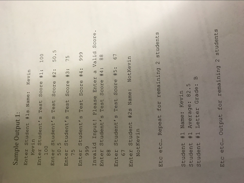 Solved Problem Statement: write a grade book application | Chegg.com