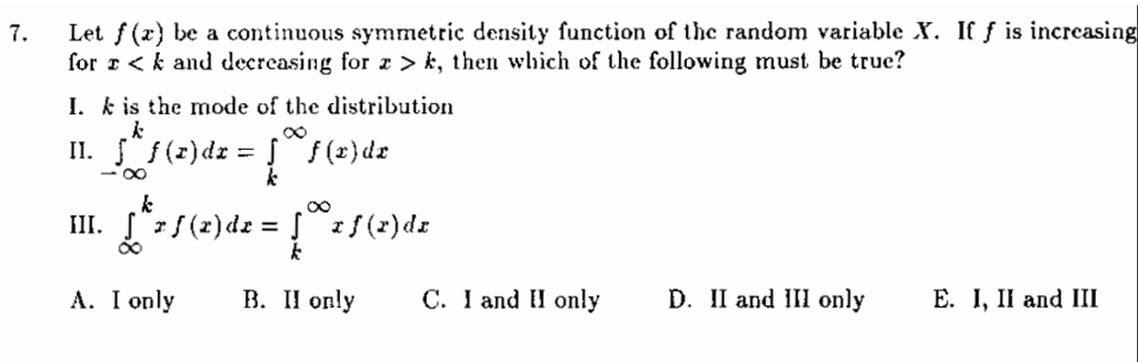 Solved Let f (z) be a continuous symmetric density function | Chegg.com