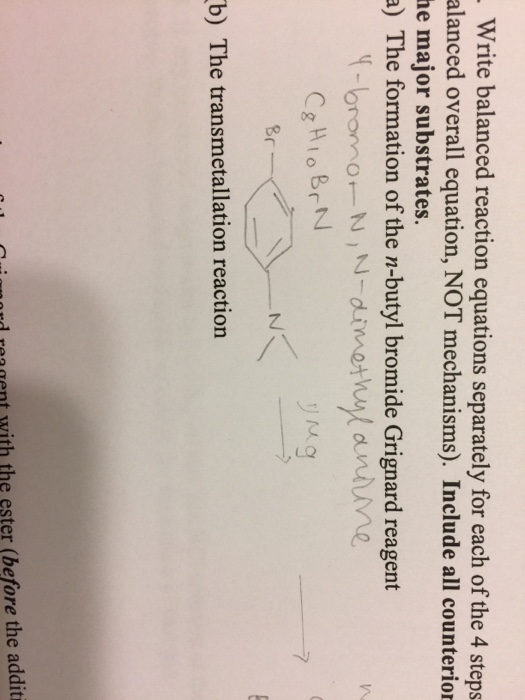 Solved Write Balanced Reaction Equations Separately For Each