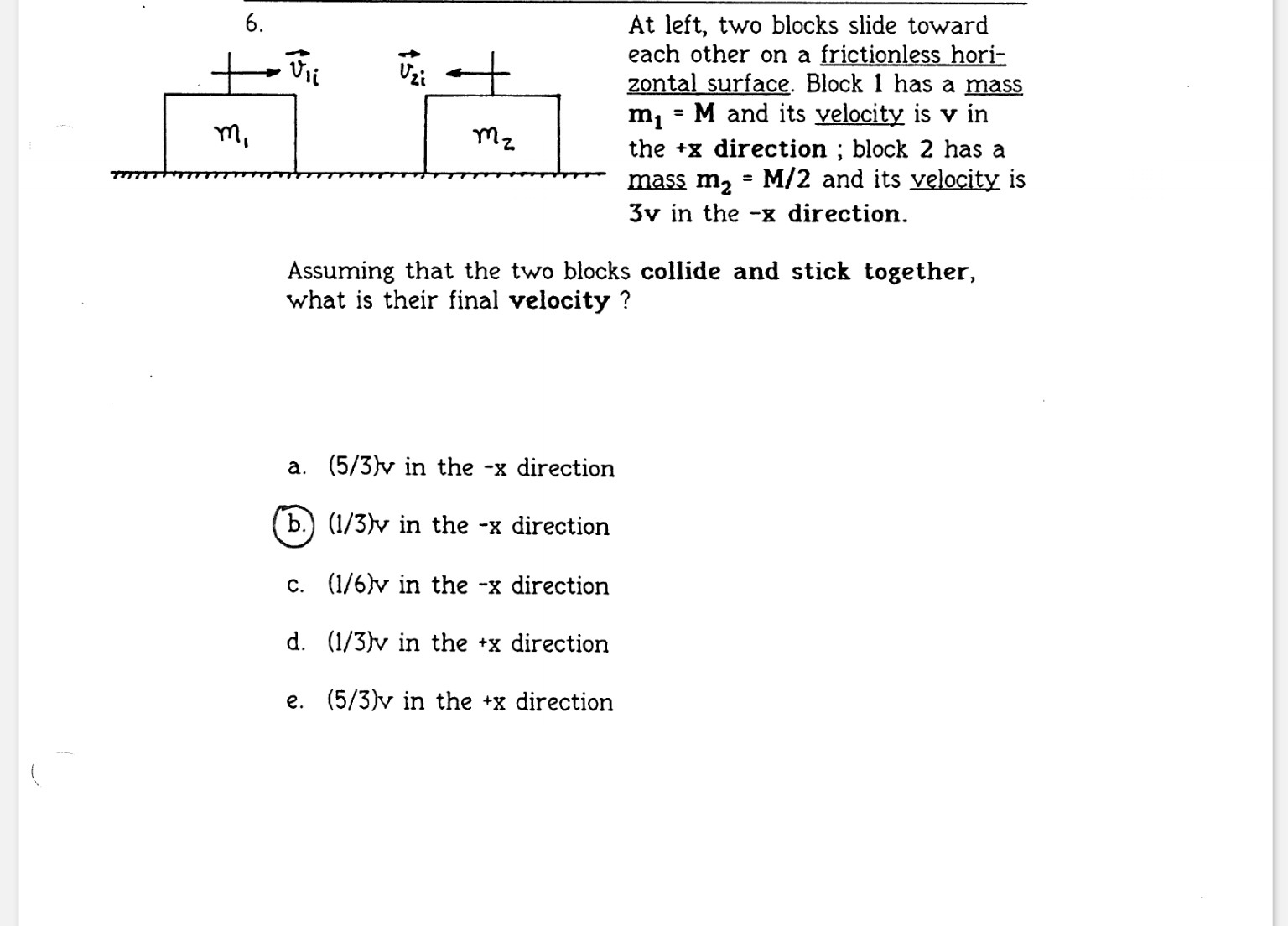 Solved At left, two blocks slide toward each other on a | Chegg.com