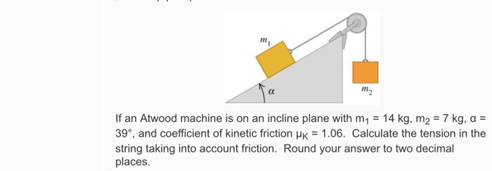 Solved If an Atwood machine is on an incline plane with m_1 | Chegg.com