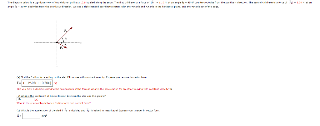 Solved The diagi arn belo is a top-down view of to children | Chegg.com