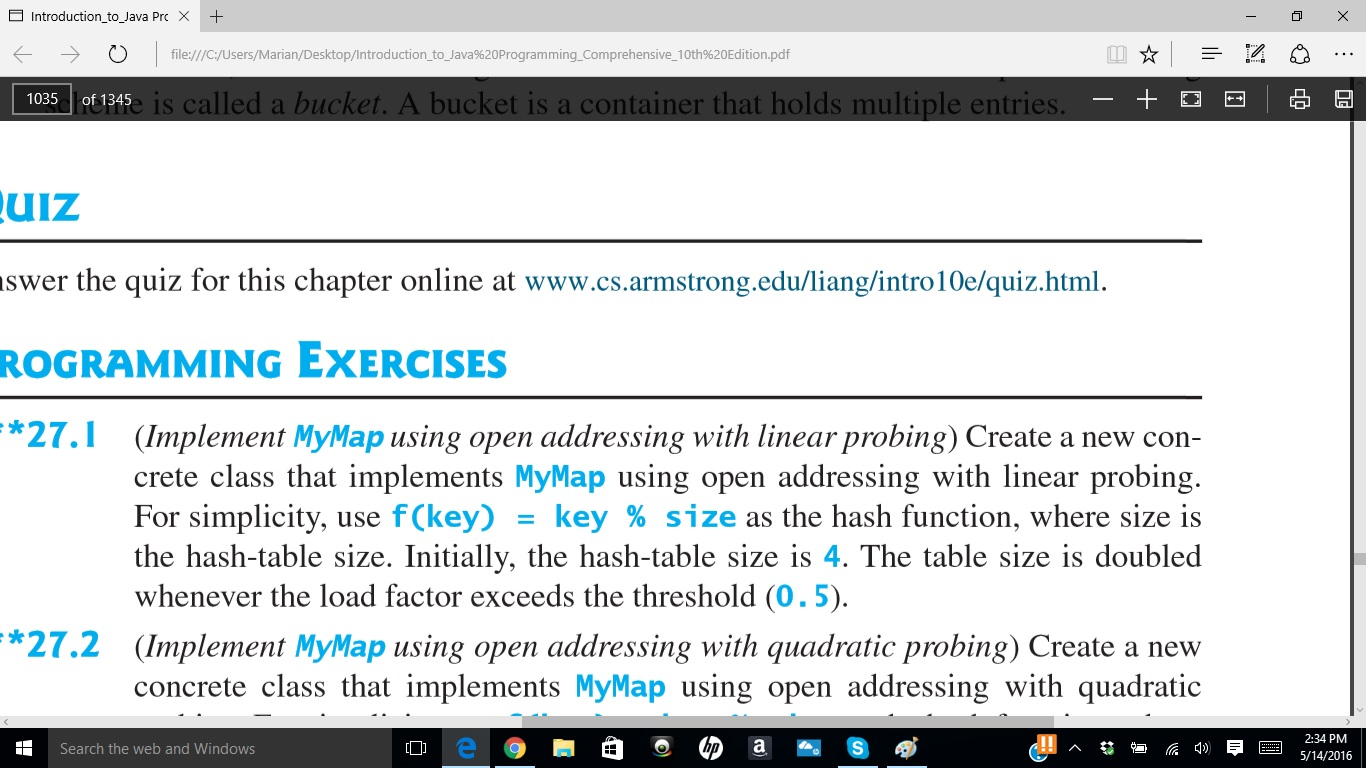 Solved Create a new concrete class that implements MyMap | Chegg.com