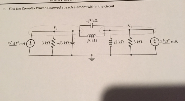 Solved Find the Complex Power absorbed at each element | Chegg.com