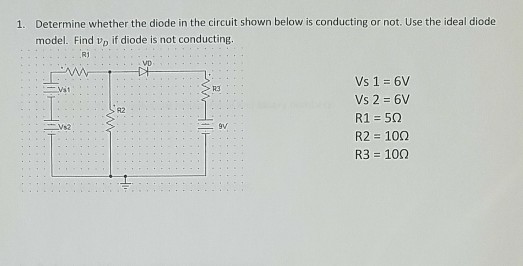 Solved Determine whether the diode in the circuit shown | Chegg.com