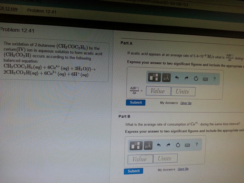 Solved The oxidation of 2-butanone (CH_3COC_2H_5) by the | Chegg.com