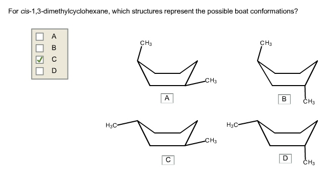 Solved For cis-1,3-dimethylcyclohexane, which structures | Chegg.com