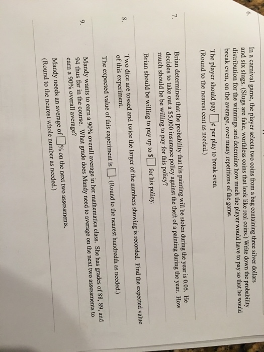 Solved In a carnival game, the player selects two coins from | Chegg.com