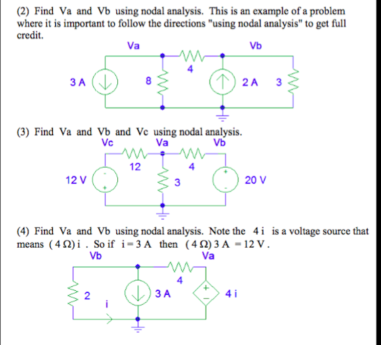 Solved (2) Find Va and Vb using nodal analysis. This is an | Chegg.com
