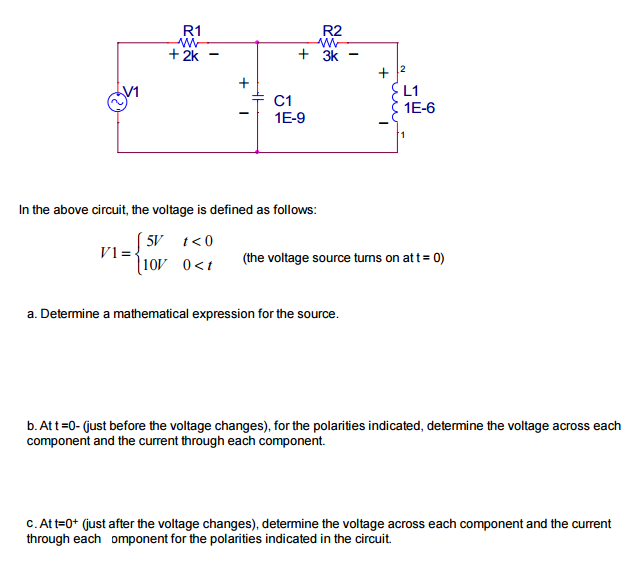 Solved In the above circuit, the voltage is defined as | Chegg.com